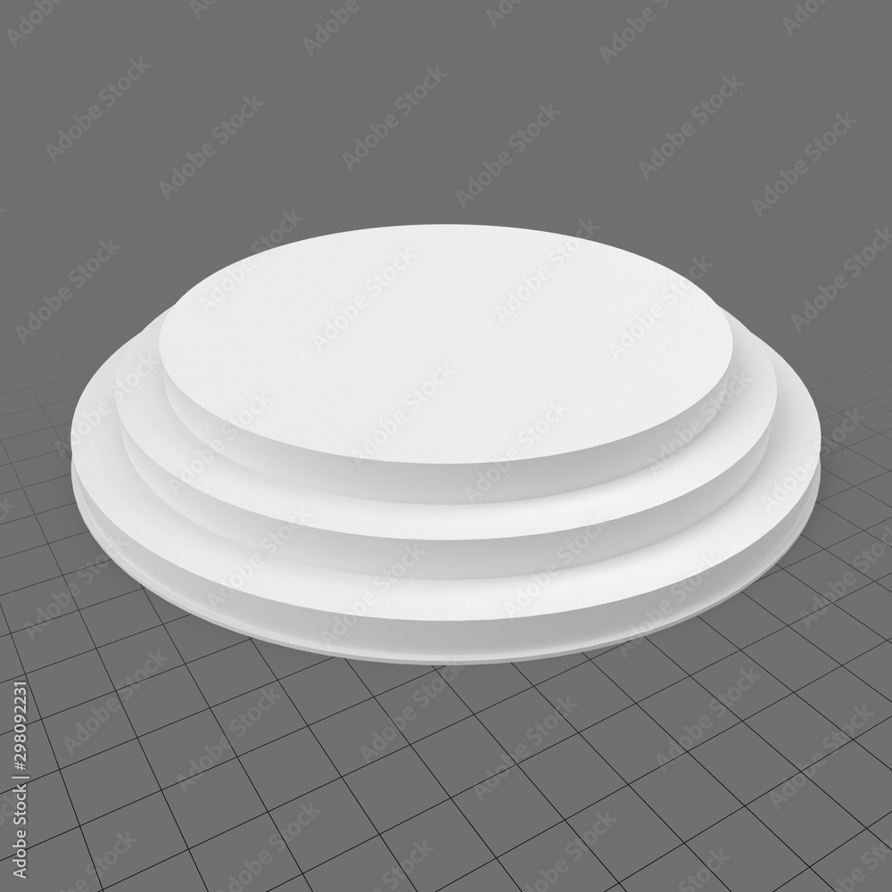 Round stage podium 2 Stock 3D asset | Adobe Stock