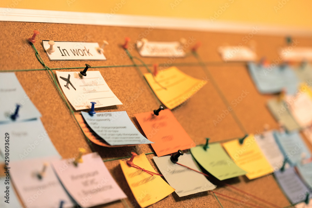 Tasks board use in agile methodology, scrum and project management ...