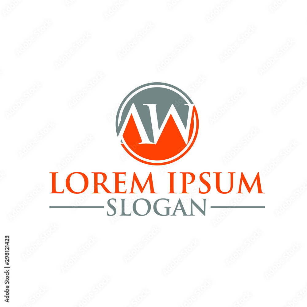 Initial letter AW Business Logo design And Branding Logo design ...