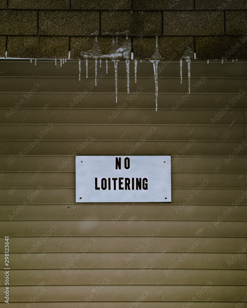 No Loitering Sign Stock Photo | Adobe Stock