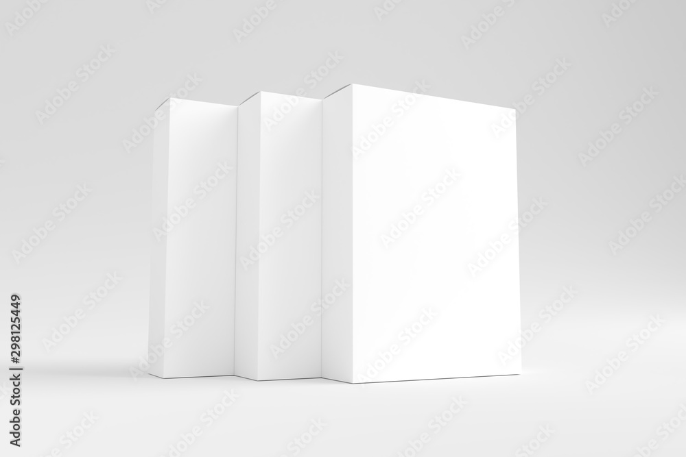 White Blank Product Box Mockup Stock Illustration | Adobe Stock