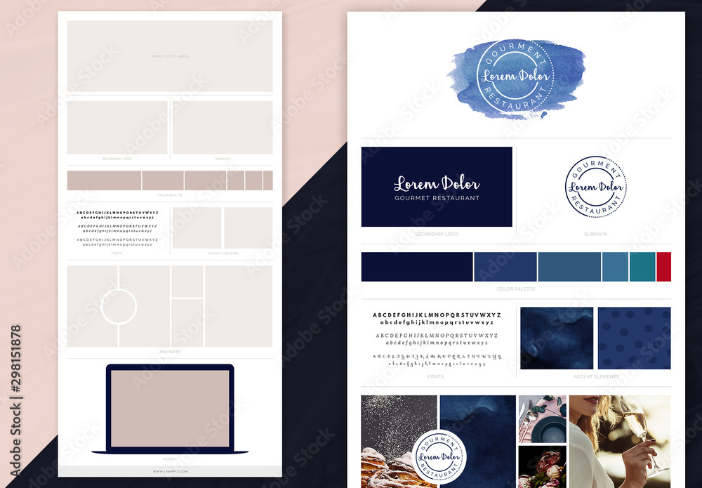 Mood Board Layout Stock Template | Adobe Stock
