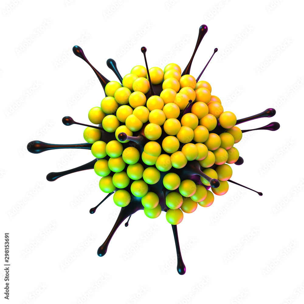 3D render bacteria virus,3d render microbe. Bacteria virus or germs ...