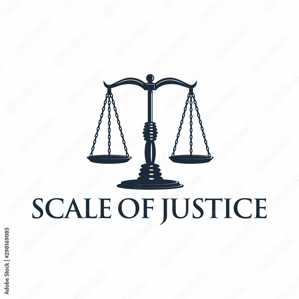 Scale of Justice Logo Vector Stock Vector | Adobe Stock