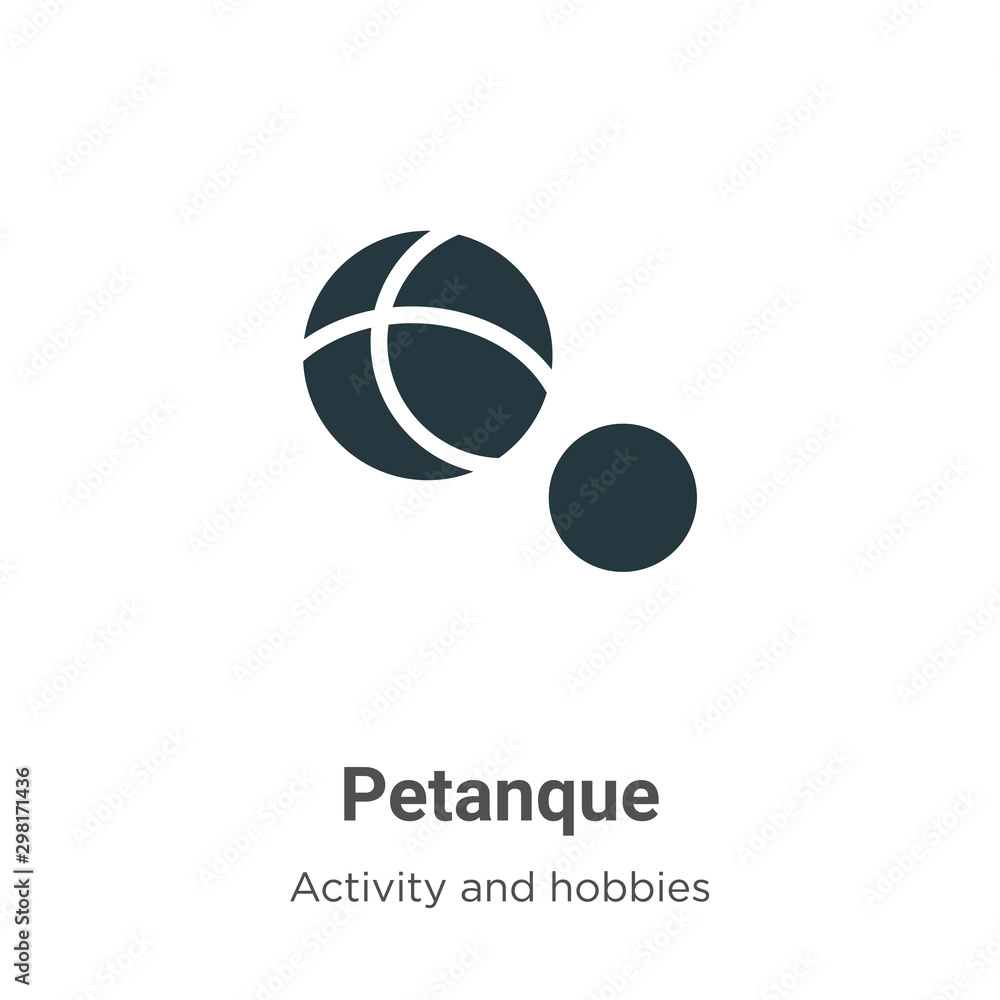 Petanque vector icon on white background. Flat vector petanque icon symbol sign from modern ...