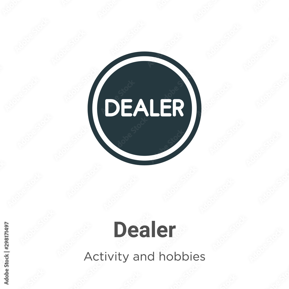 Dealer vector icon on white background. Flat vector dealer icon symbol ...
