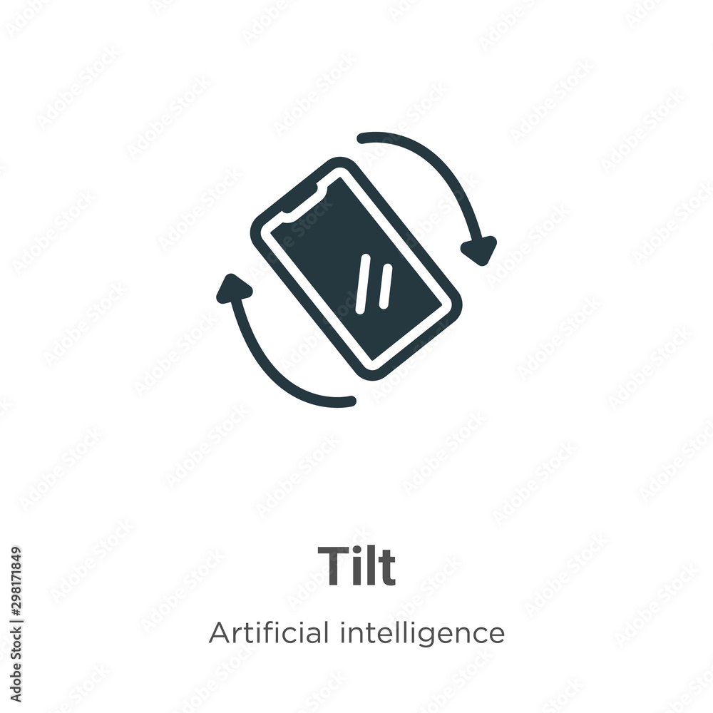 Vecteur Stock Tilt vector icon on white background. Flat vector tilt ...