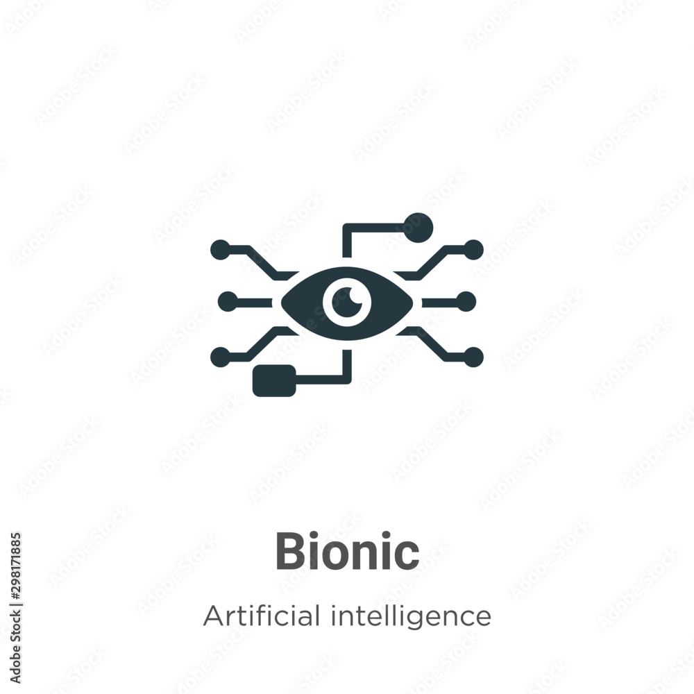 Bionic vector icon on white background. Flat vector bionic icon symbol ...