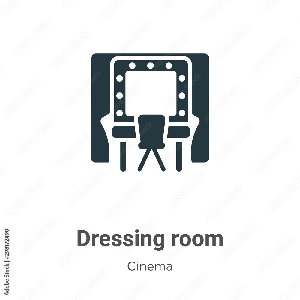 Dressing room vector icon on white background. Flat vector dressing ...
