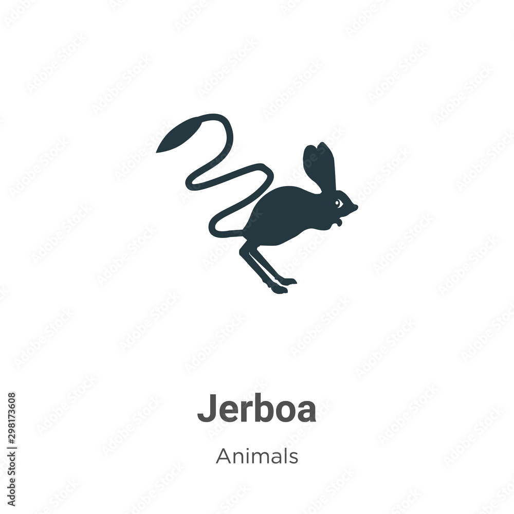 Jerboa vector icon on white background. Flat vector jerboa icon symbol ...