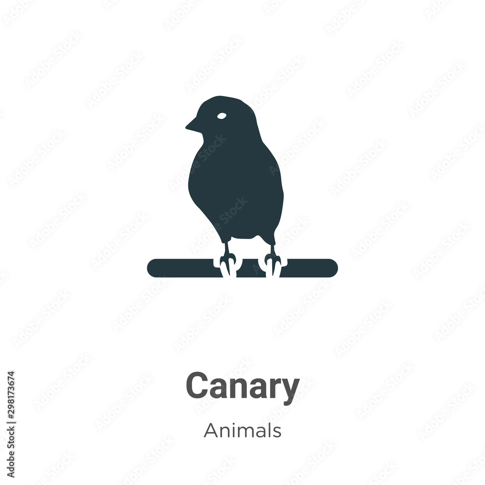 Canary vector icon on white background. Flat vector canary icon symbol ...