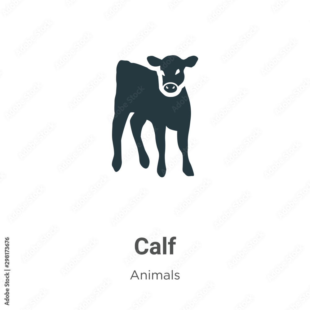 Calf vector icon on white background. Flat vector calf icon symbol sign ...