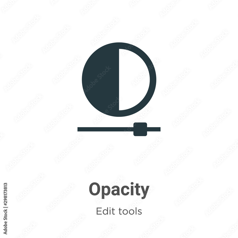 Opacity vector icon on white background. Flat vector opacity icon ...