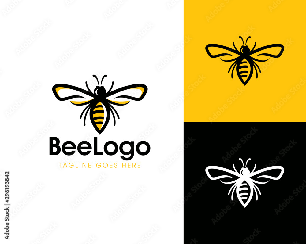 Bee concepts logo design vector Template Stock Vector | Adobe Stock