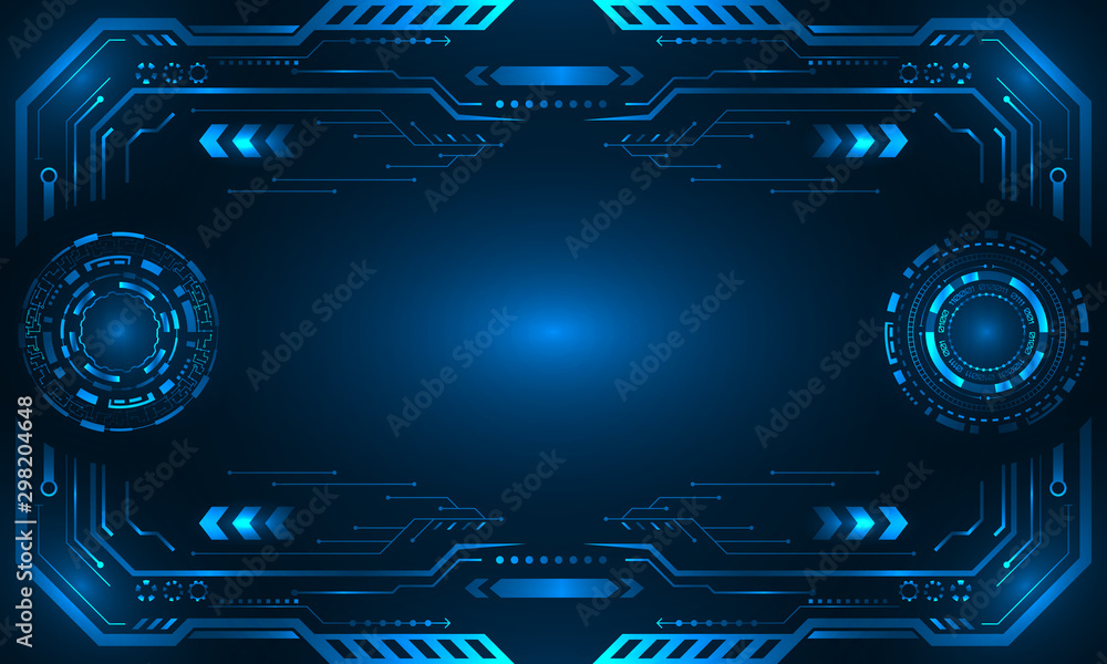 Abstract HUD UI Futuristic Frame Control Center. System Virtual Design ...