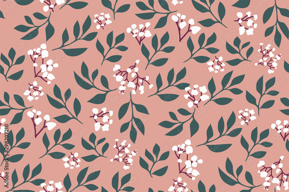 Pink Vintage Floral Pattern