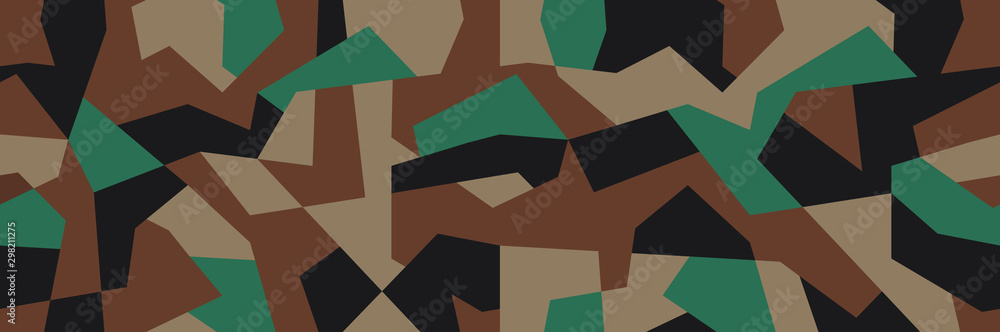 Geometric camouflage seamless pattern. Vector illustration for printing ...
