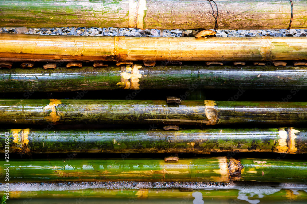 Stack of bamboo sticks as texture background Stock Photo | Adobe Stock