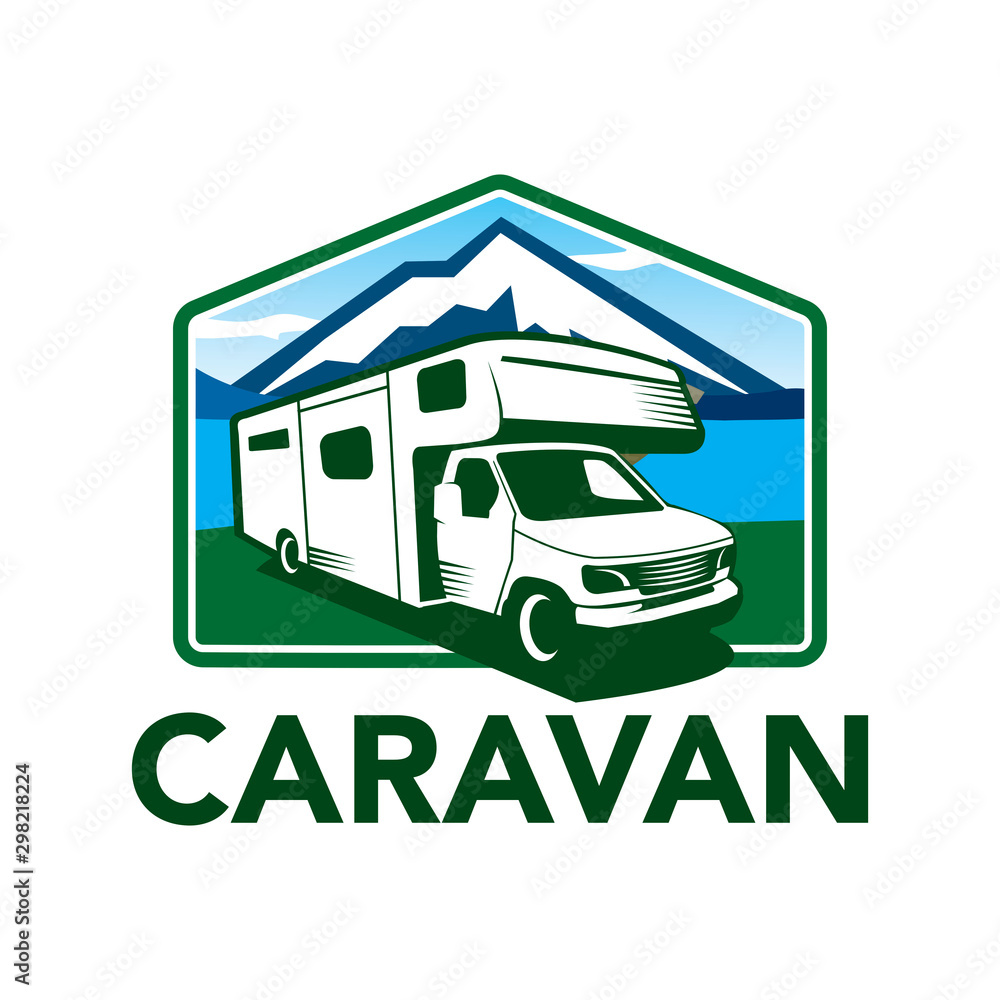 RV Camp Logo, Caravan Logo, Camp Logo Stock Vector | Adobe Stock