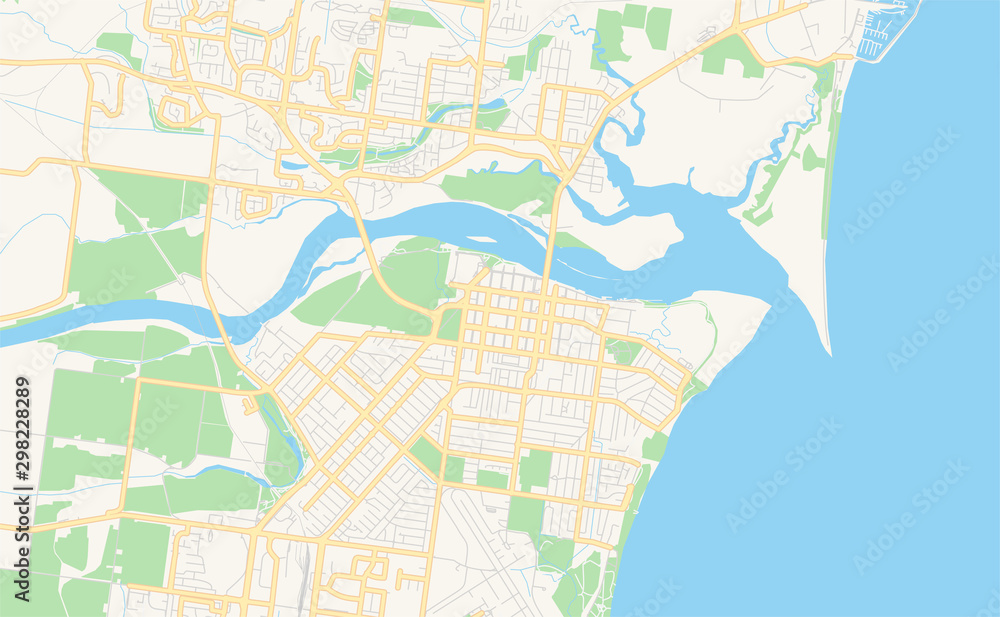 Printable street map of Mackay, Australia Stock Vector | Adobe Stock