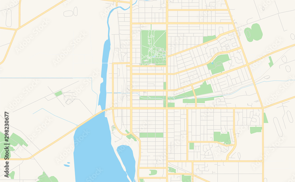 Printable street map of Invercargill, New Zealand Stock Vector | Adobe ...