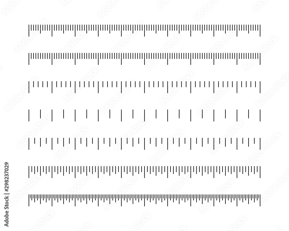 Set Of Ruler Inches And Cm Scale Stock Vector Adobe Stock