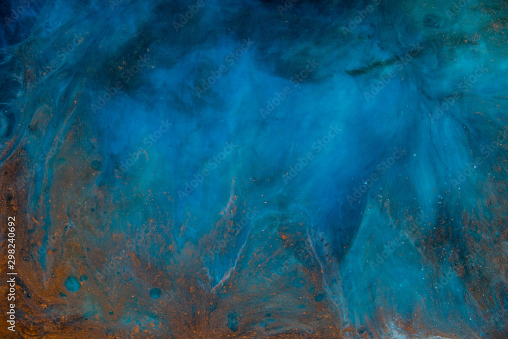 epoxy resin. contemporary art, epoxy texture, painting on canvas. gold ...