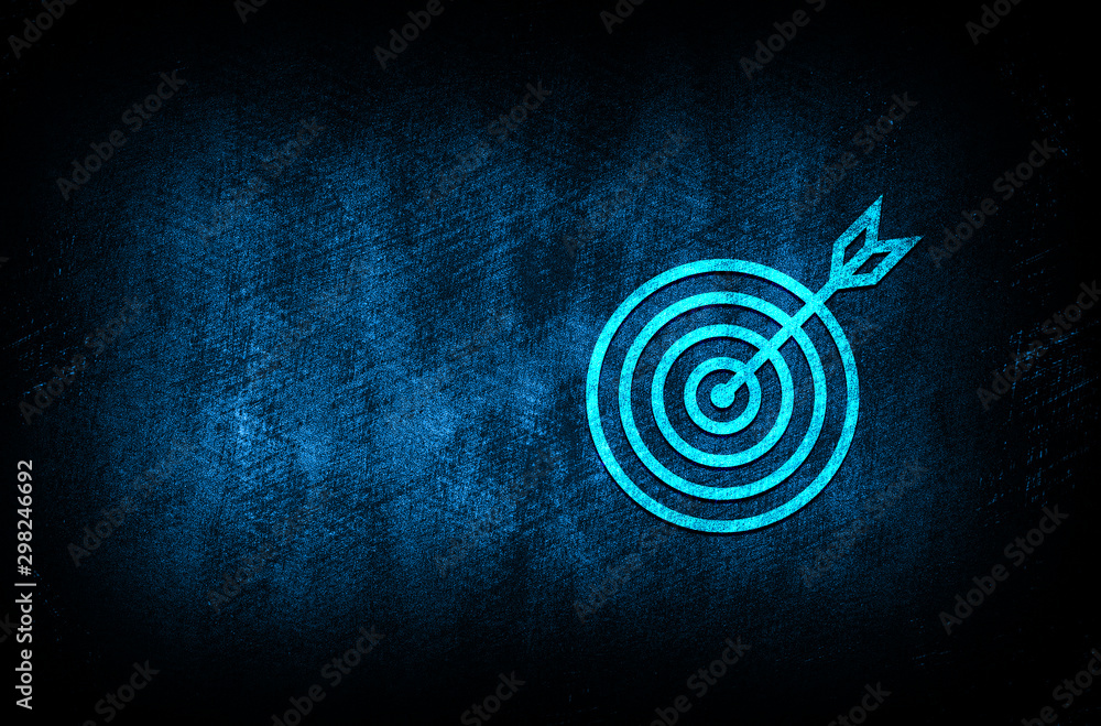Target arrow icon abstract blue background illustration digital texture ...