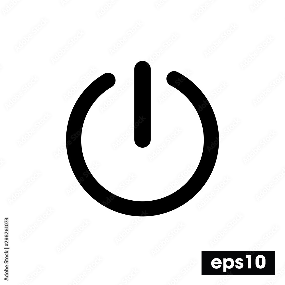 Power Button icon, Simple Power Button sign, Power Button symbol Vector ...