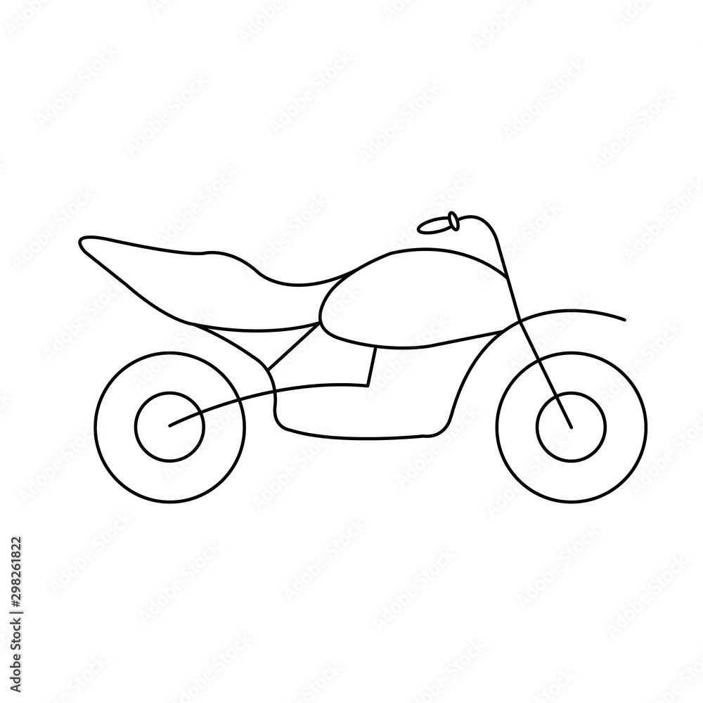 Simple Motorcycle Outline
