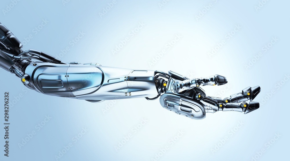 Futuristic arm, type of bionic arm with similar functions to a human ...