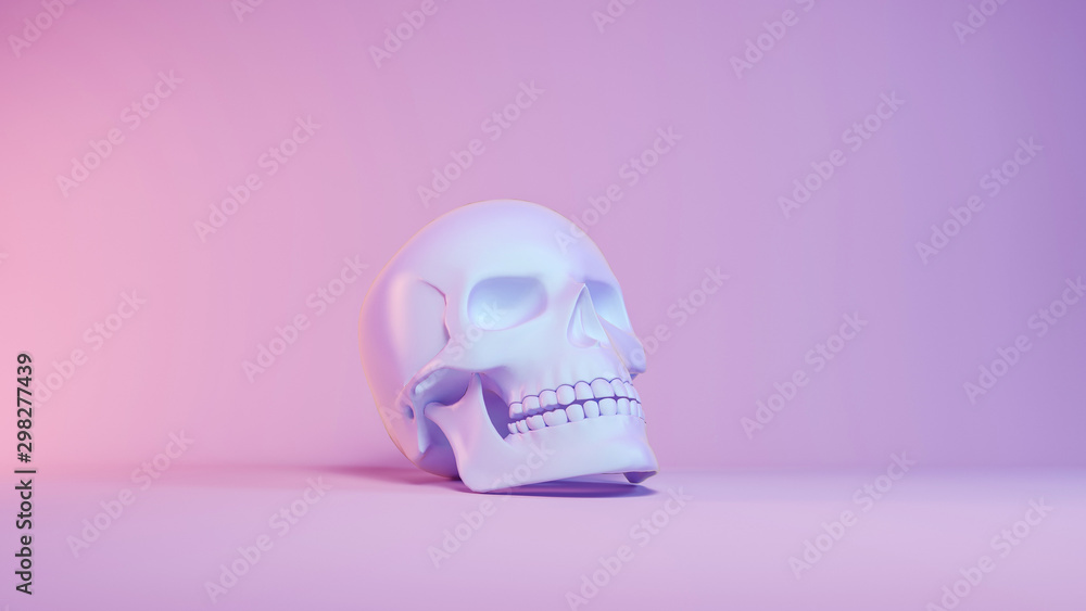 Day of the Dead concept Human skull background minimalist and creative ...