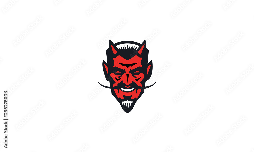 devil logo design Stock Vector | Adobe Stock