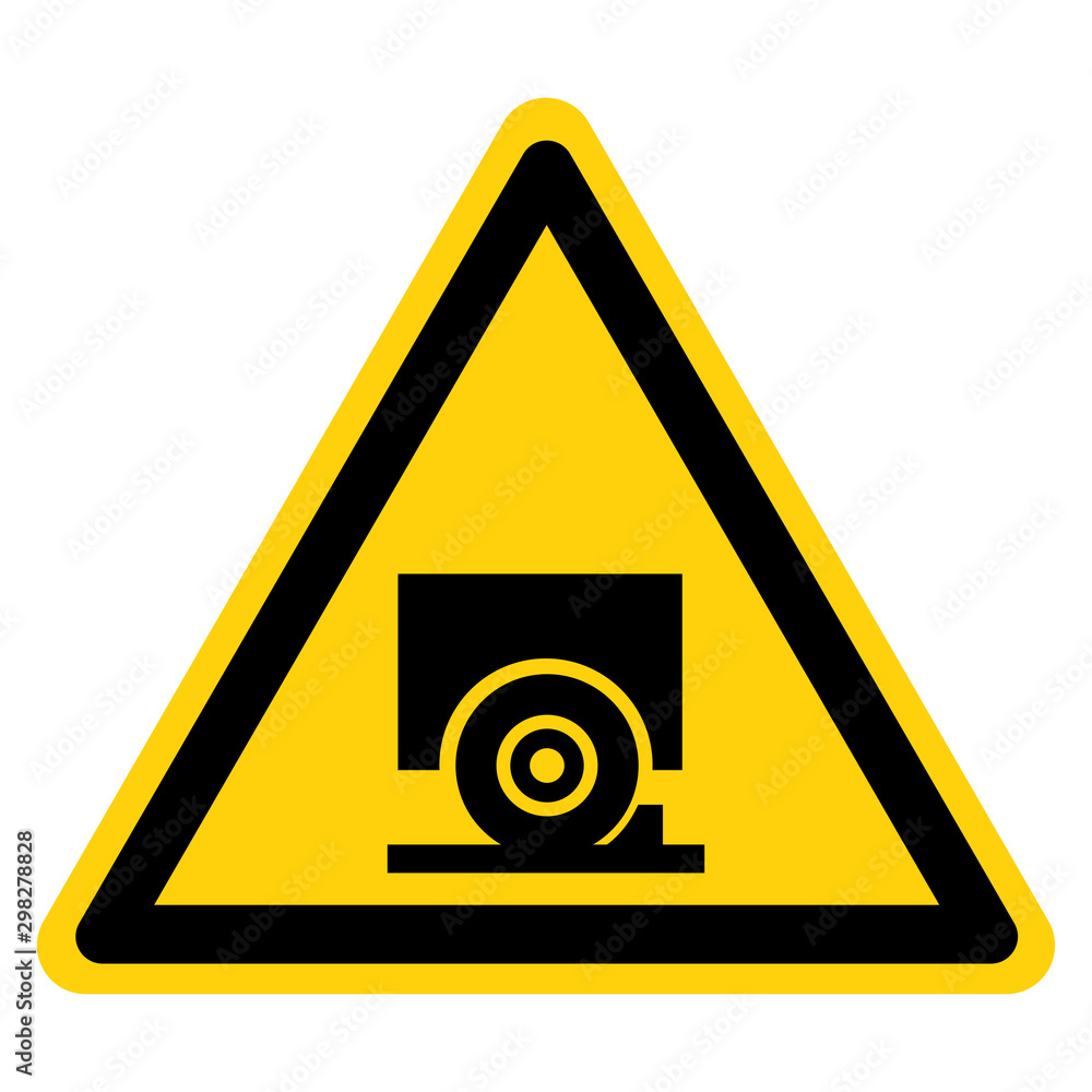 Warning Chock Wheels Symbol Sign, Vector Illustration, Isolate On White ...