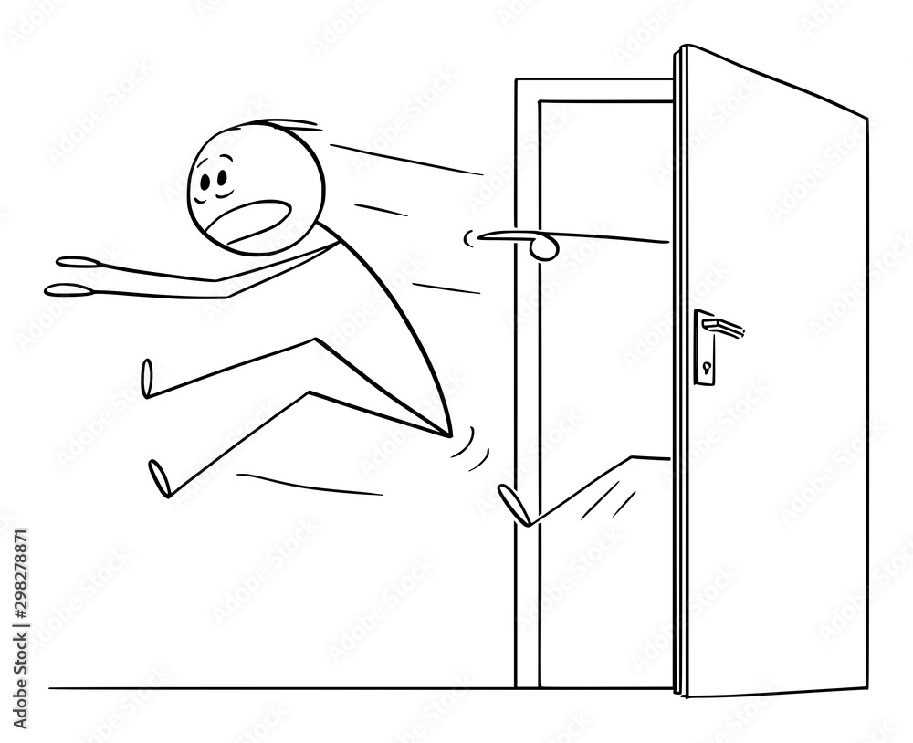 Vetor de Vector cartoon stick figure drawing conceptual illustration of ...