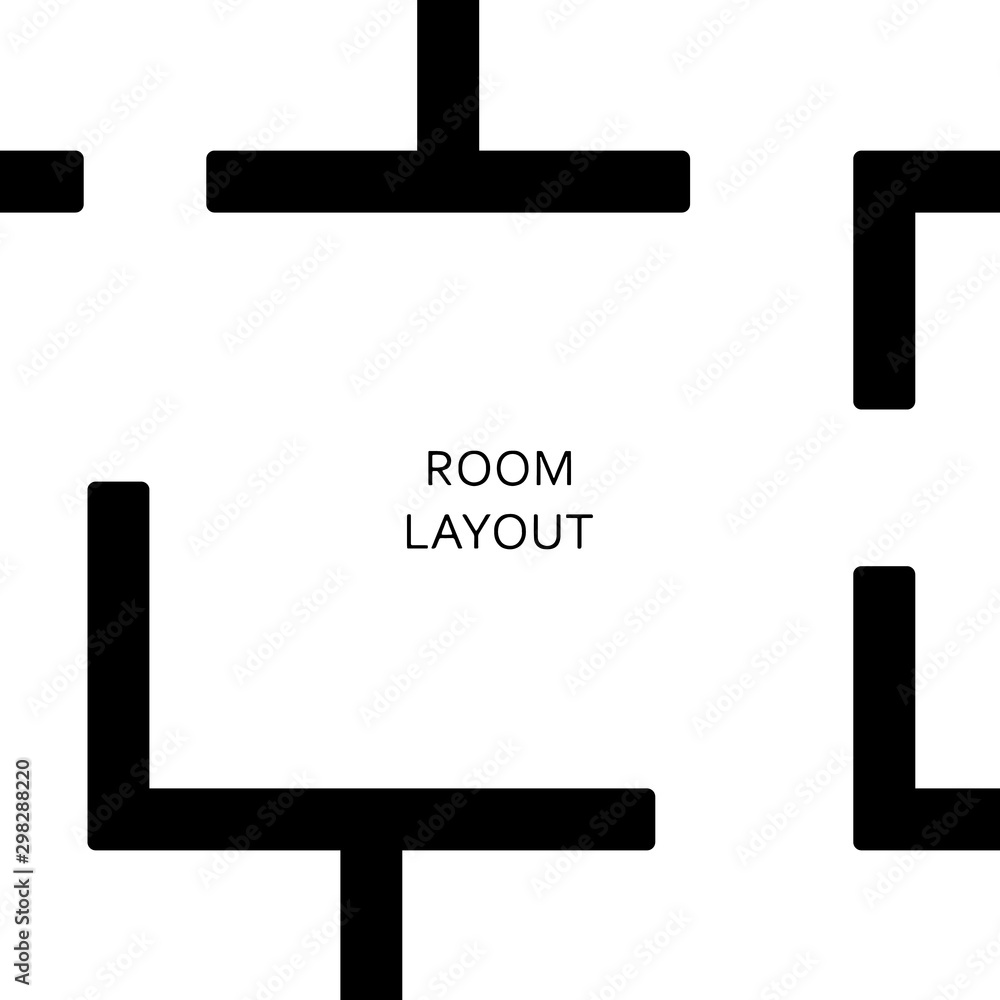 Room layout. Label of the layout of the room. The architectural scheme ...
