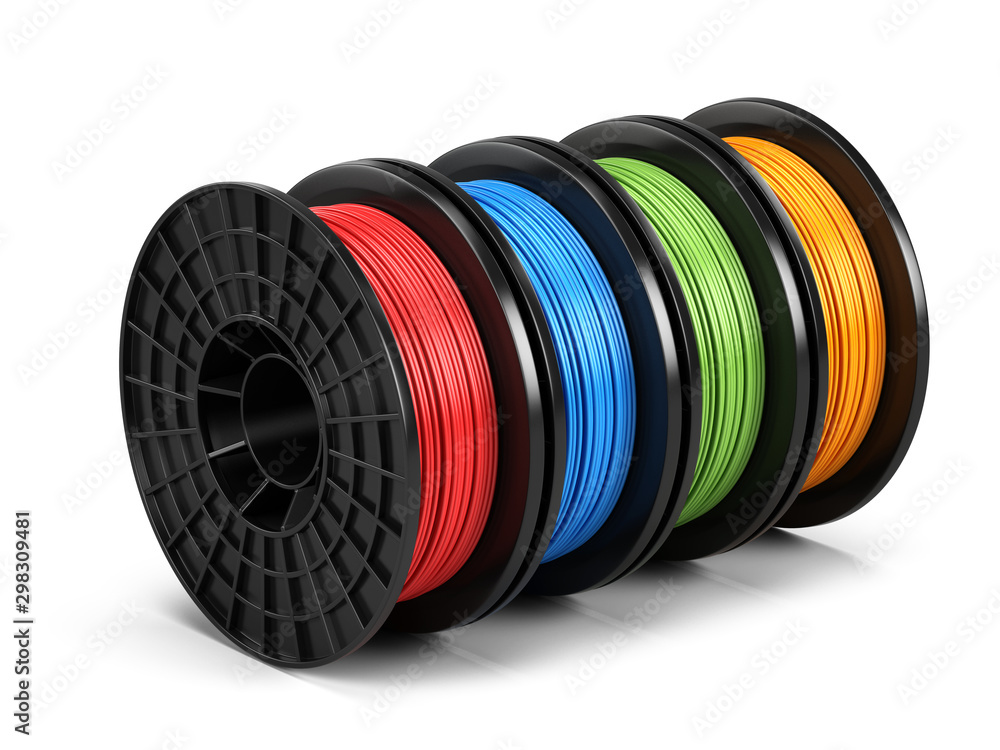 3d printing filament spool isolated on white background. Material for ...