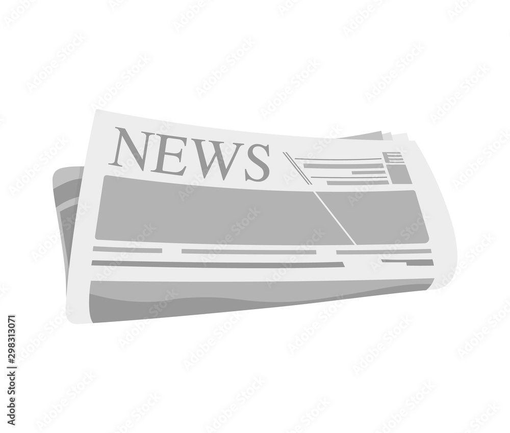 Newspaper isolated icons of folded news magazine. Vector daily news ...