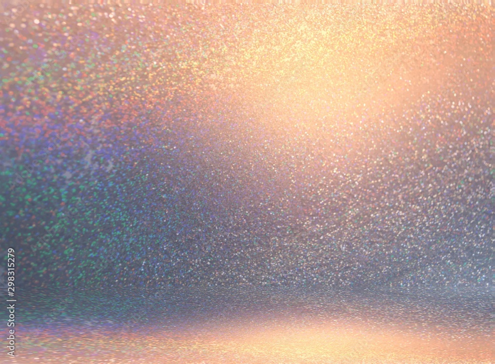 Fantastic room 3d background. Shimmer wall and floor blurred texture ...