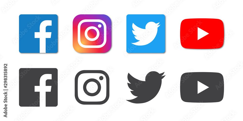 Facebook Twitter Youtube Icons