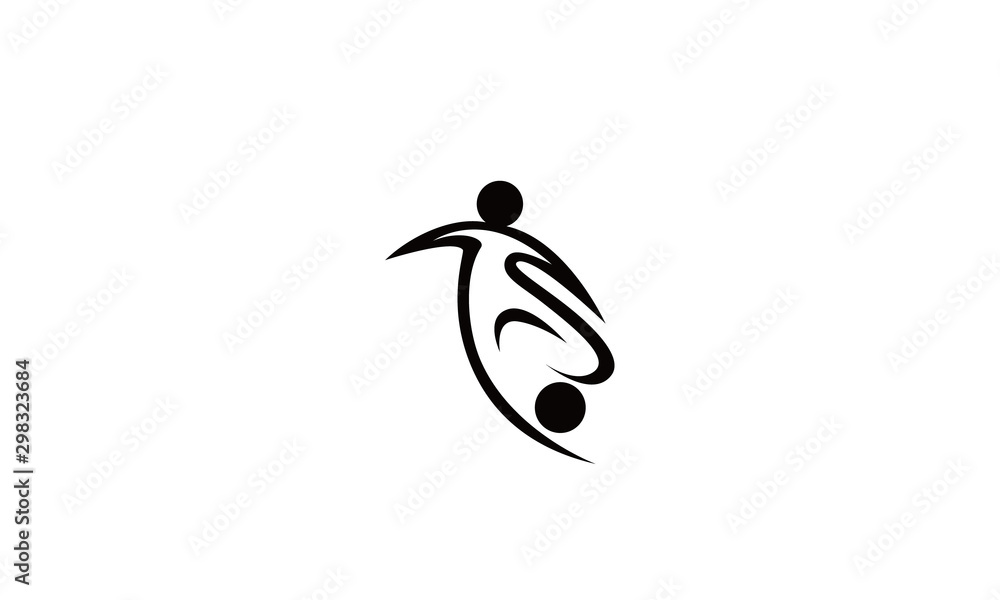 simple icon football logo design idea Stock Vector | Adobe Stock