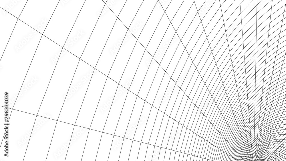 Vector perspective grid with a circular structure. Swirling grid ...