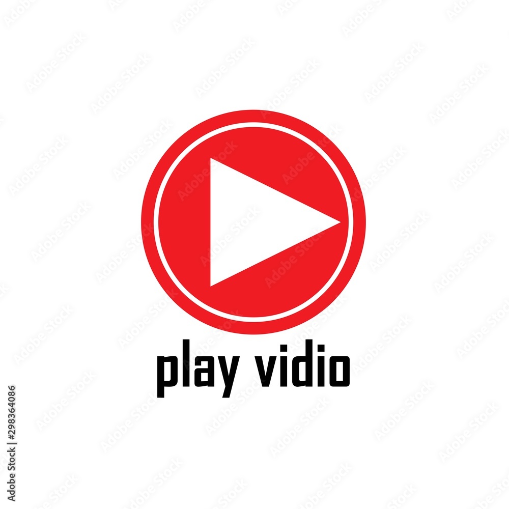 colorful play media logo design template. triangle play icon symbol ...