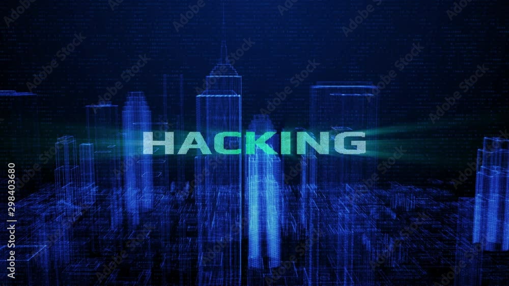 Vidéo Stock HUD Futuristic Hacking Digital City Town Element Analysis ...