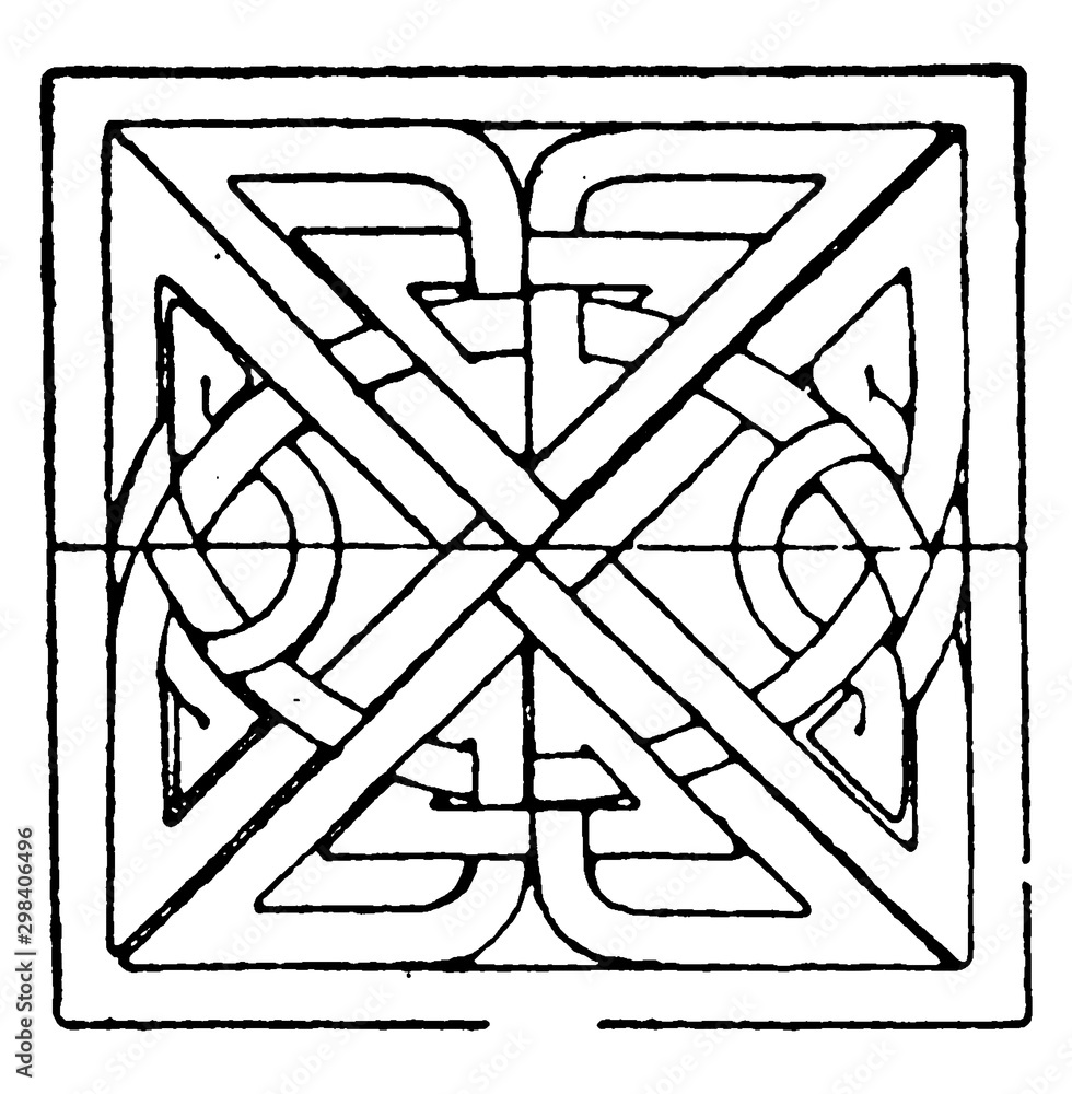 Scandinavian Square Panel is a bas-relief design found on a Celtic ...