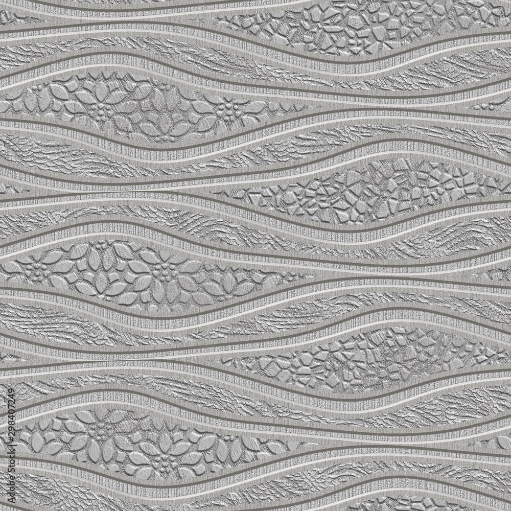 Carving waves pattern on background seamless texture, patchwork pattern ...