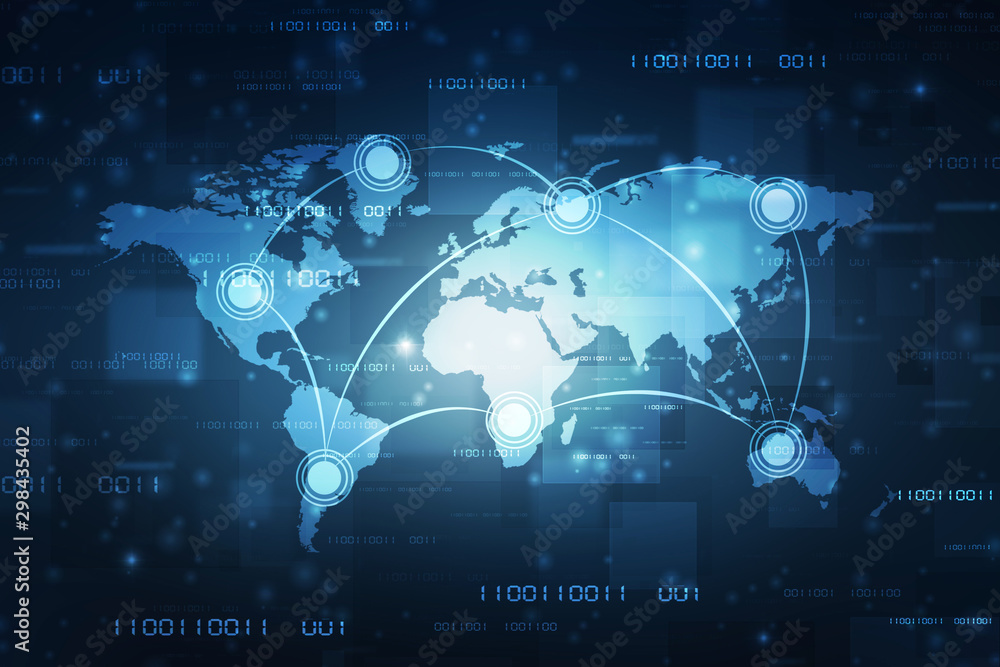 2d illustration world map abstract background Stock Illustration ...