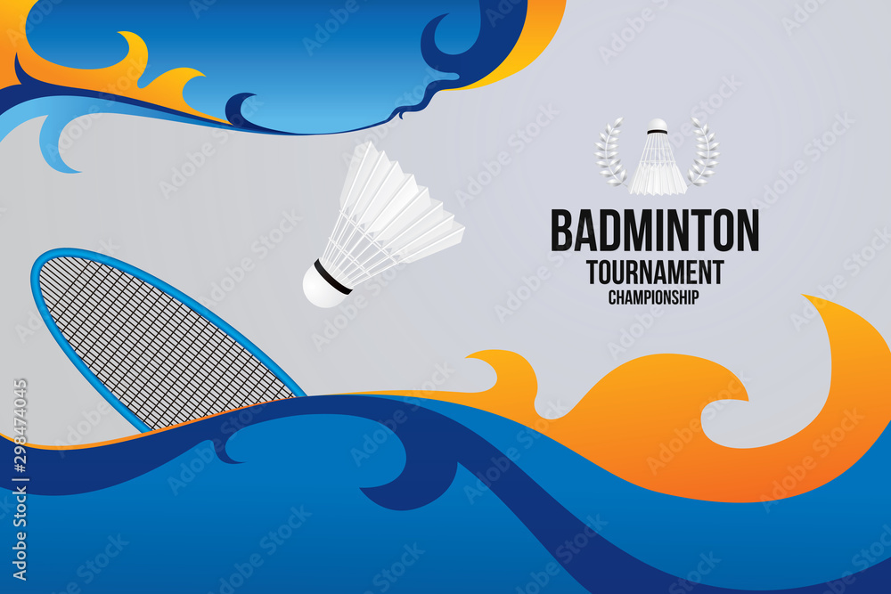 Vector of badminton background. Sports concept Stock Vector | Adobe Stock