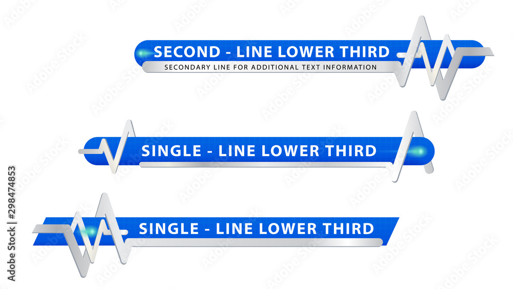 Vector video headline title or television news bar design template ...