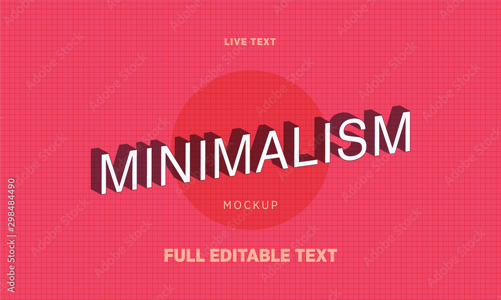 Minimalist text mockup Stock Vector | Adobe Stock